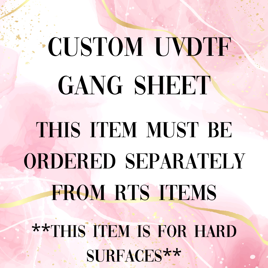 Custom UVDTF Gang Sheet | Waterproof Decals for Tumblers, Cups & More 📝 ...