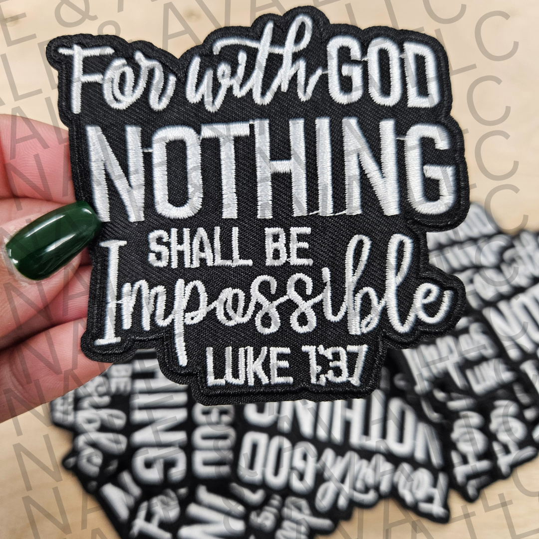 For With God Hat Patch | Faith Christian Patch for Hats & Apparel ...