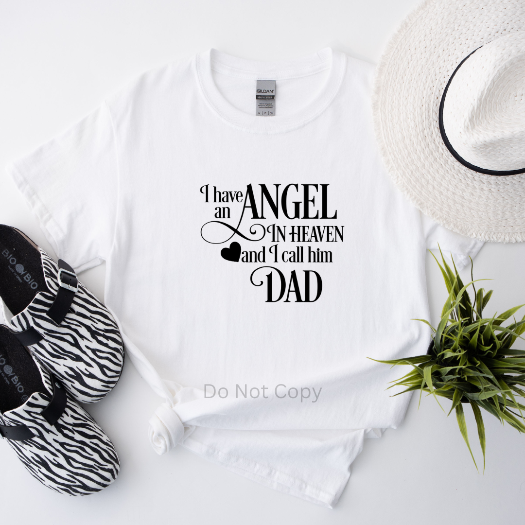 Angel In Heaven Screen Print Transfer | Memorial T-Shirt Heat Press ...